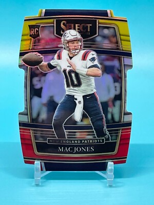 2021 Select Mac Jones Yellow Red Prizm Die-Cut Concourse RC Rookie #51 ...