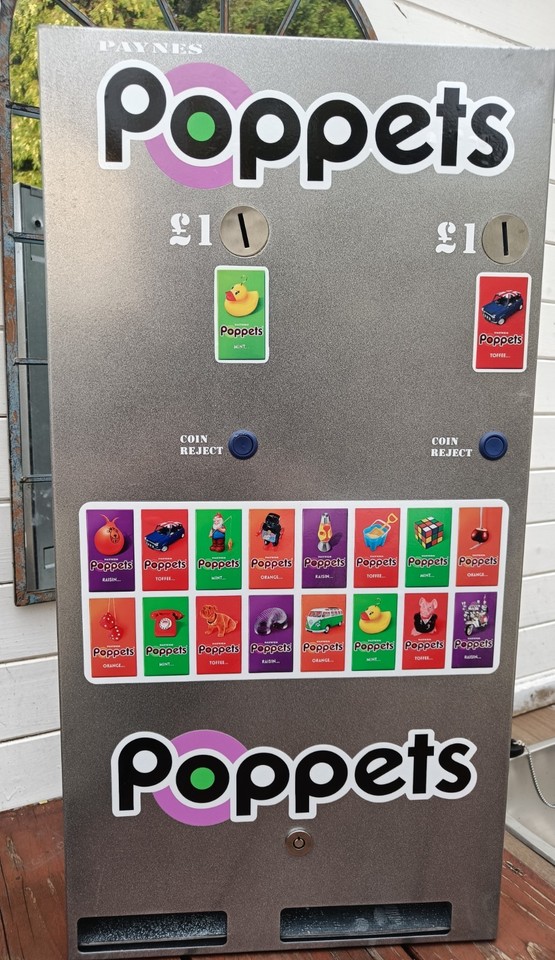 Poppets Chocolate Vending Machine; Fully Working on £1; Candy Snack Mancave Bar | eBay UK