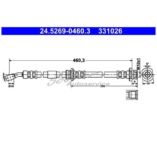 2x ATE Bremsschlauch vorne für Nissan | 344204 4006633335461 | eBay.de