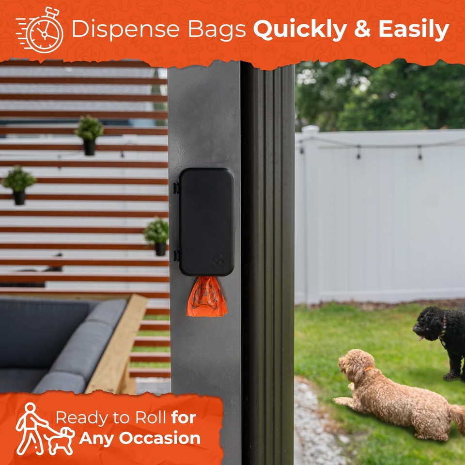 Pexter Dog Poop Bag Dispenser - Outdoor or Indoor Pet Waste Bag ...