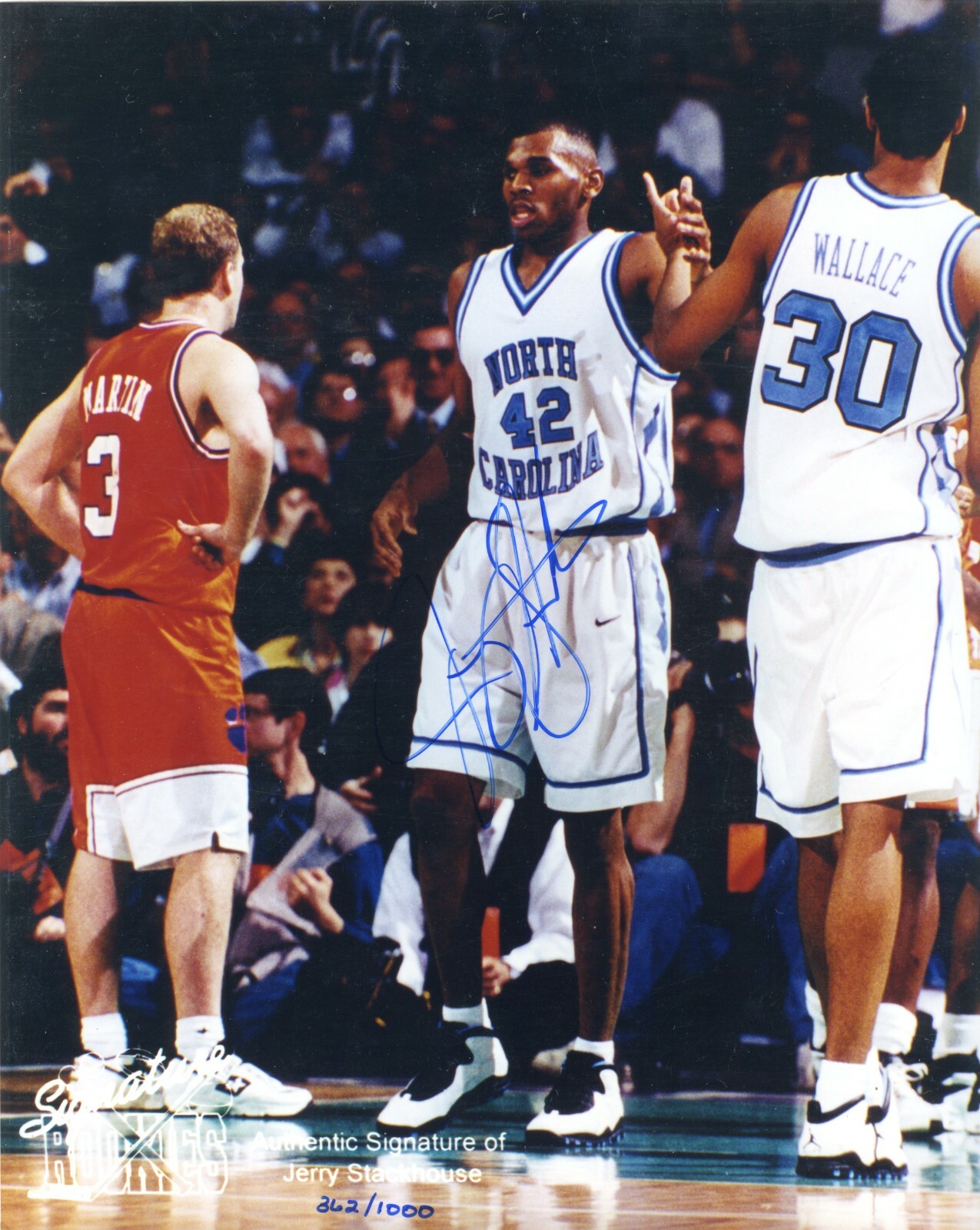 JERRY STACKHOUSE NORTH CAROLINA PHILADELPHIA 76ERS AUTOGRAPHED 8 X 10 ...