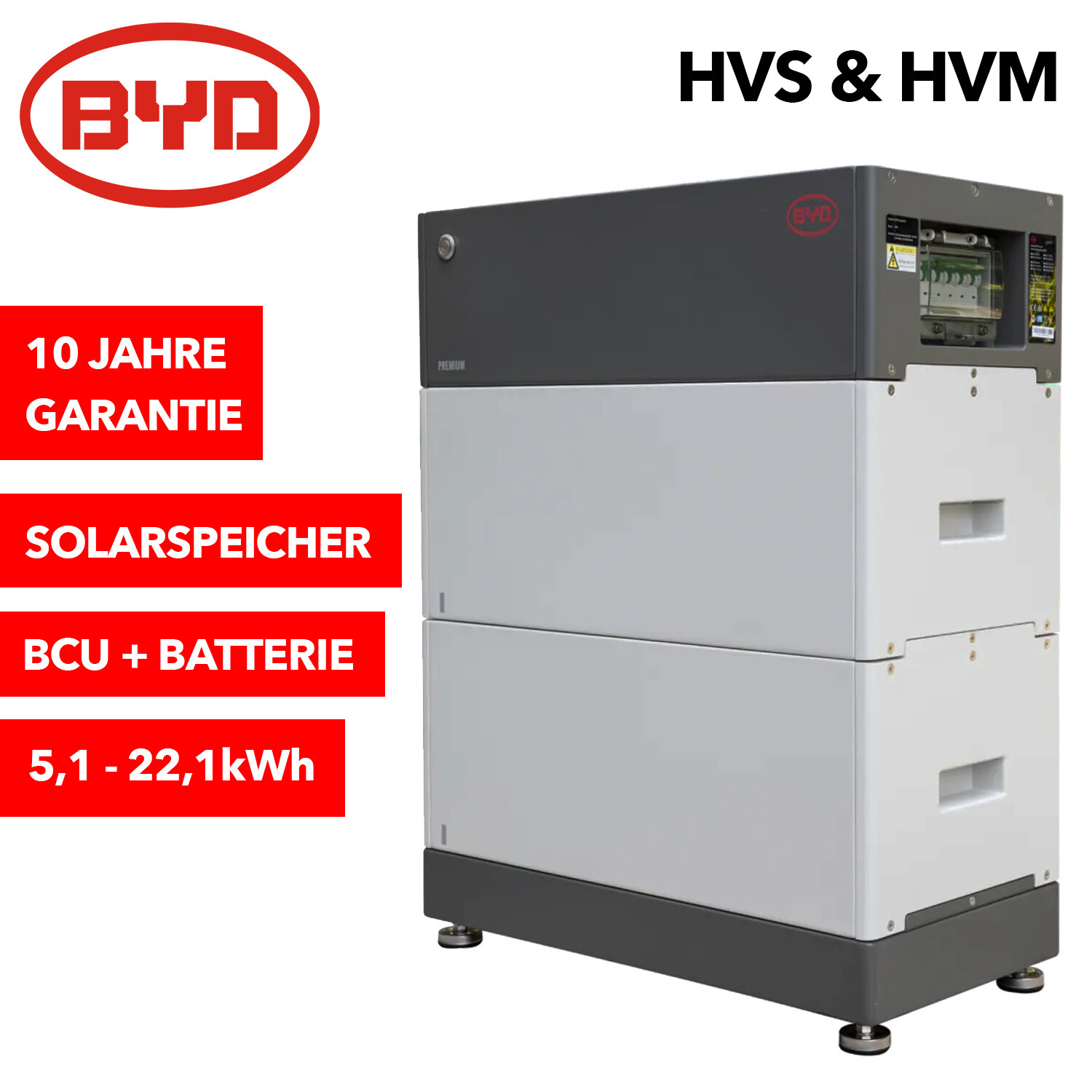 BYD HVS HVM Batteriespeicher System Batterie Box BCU Modul 5.1 - 22 ...
