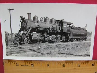 ESCANABA & LAKE SUPERIOR RAILROAD LOCOMOTIVE #6 ORIG PHOTO WISCONSIN ...