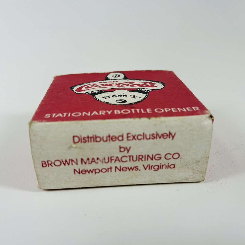 Coca Cola Starr X Pat 2333088 Bottle Opener Brown W Germany w/Original ...