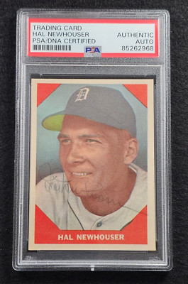 1960 HAL NEWHOUSER Signed Fleer Baseball Card-HOF-DETROIT TIGERS-PSA | eBay