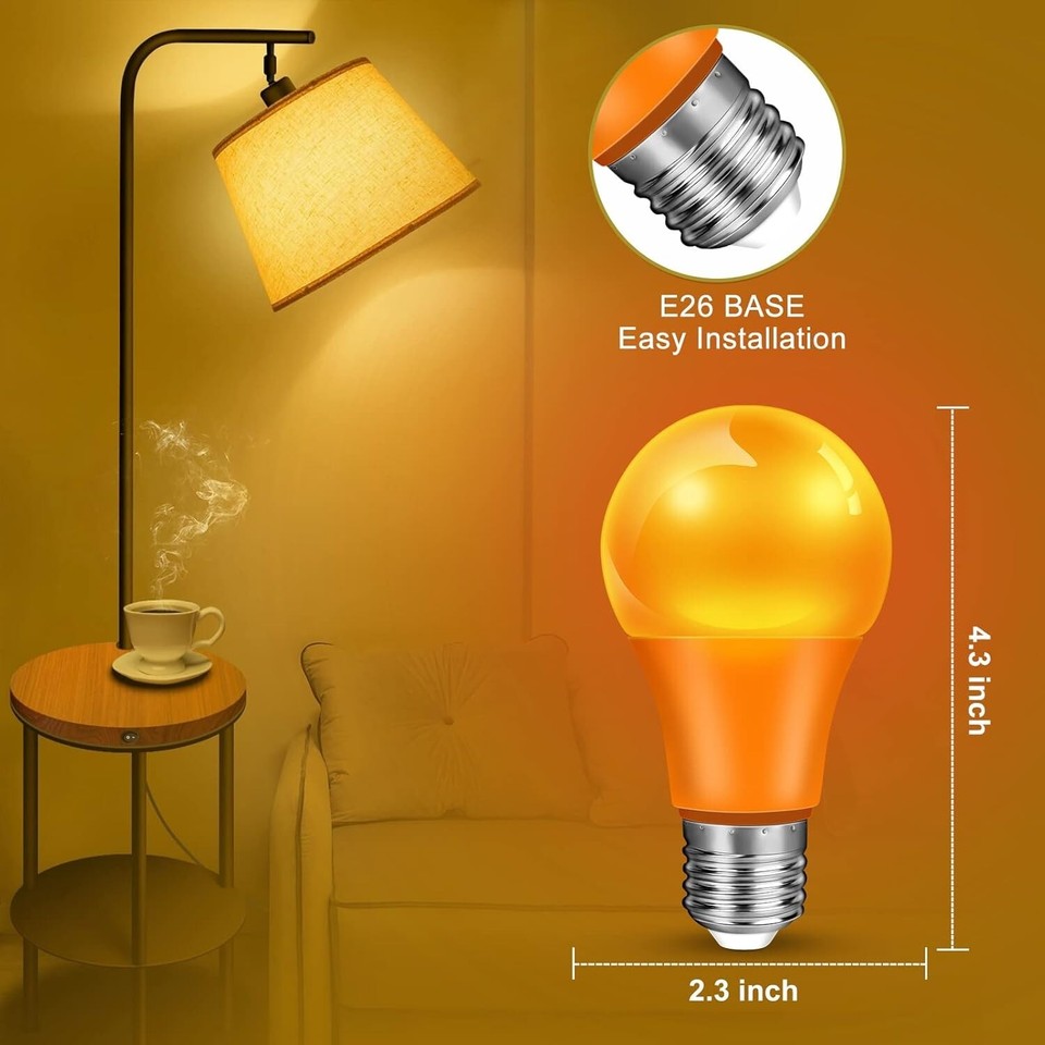LED Blue Color Light Bulb A19 E26 Base Blue Bulbs 9W 60W Equivalent 2 ...