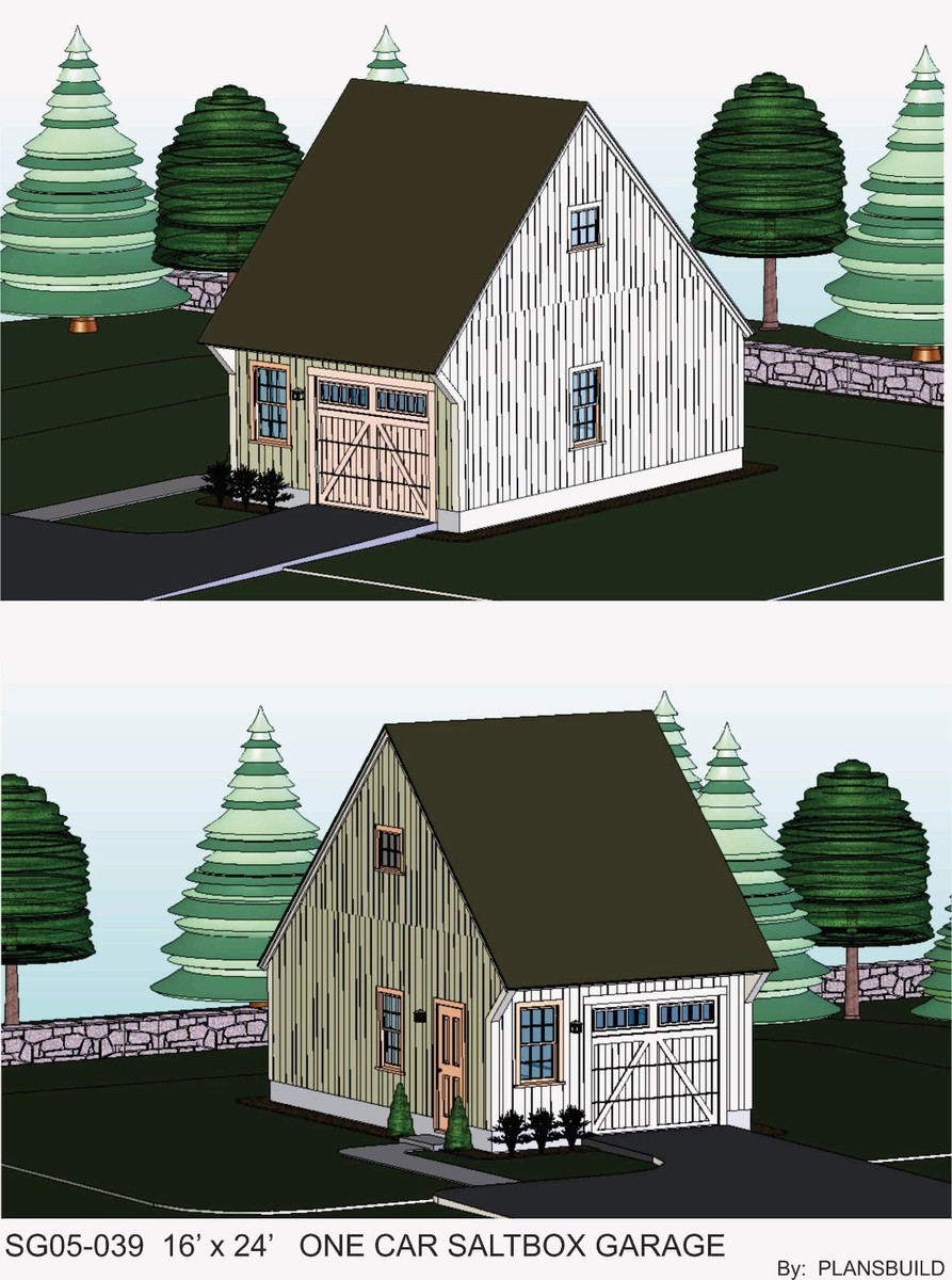 Saltbox Style Barn Garage Plans Salt Box And Carriage Shed Garages