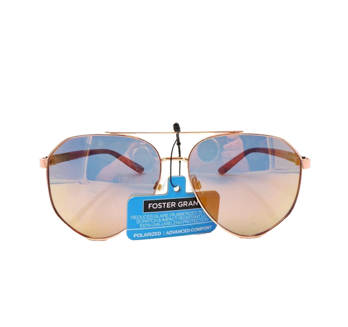 Foster Grant Unisex Pilot Aviator Polarized Comfort Sunglasses Rose ...