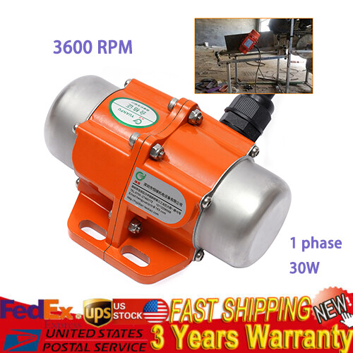30W Single Phase Asynchronous Vibrator 3600RPM 110V AC Vibration Motor ...