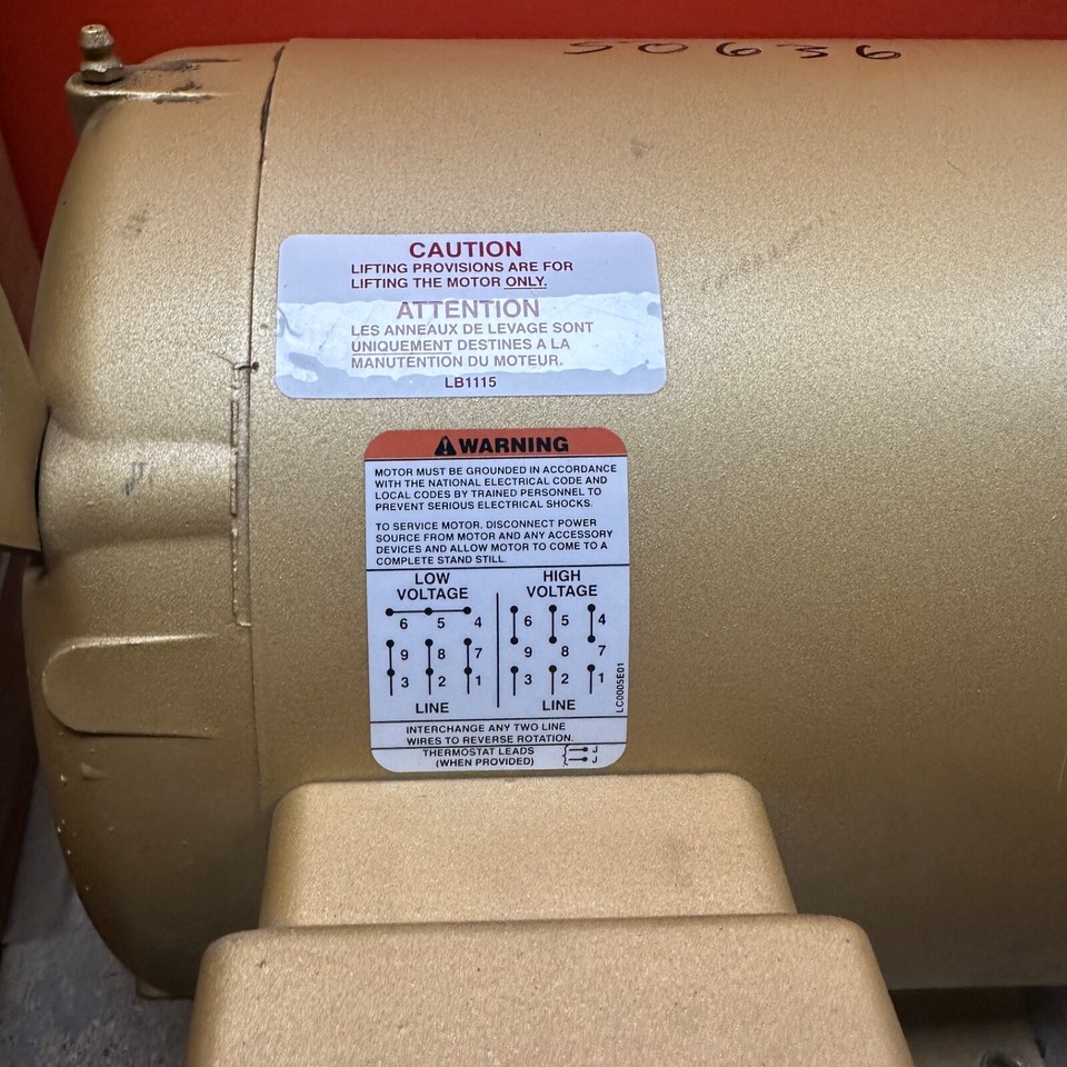 Baldor EM3311T Electric Motor 7.5 HP 1770 RPM 60hz 213T 208-230/460V ...