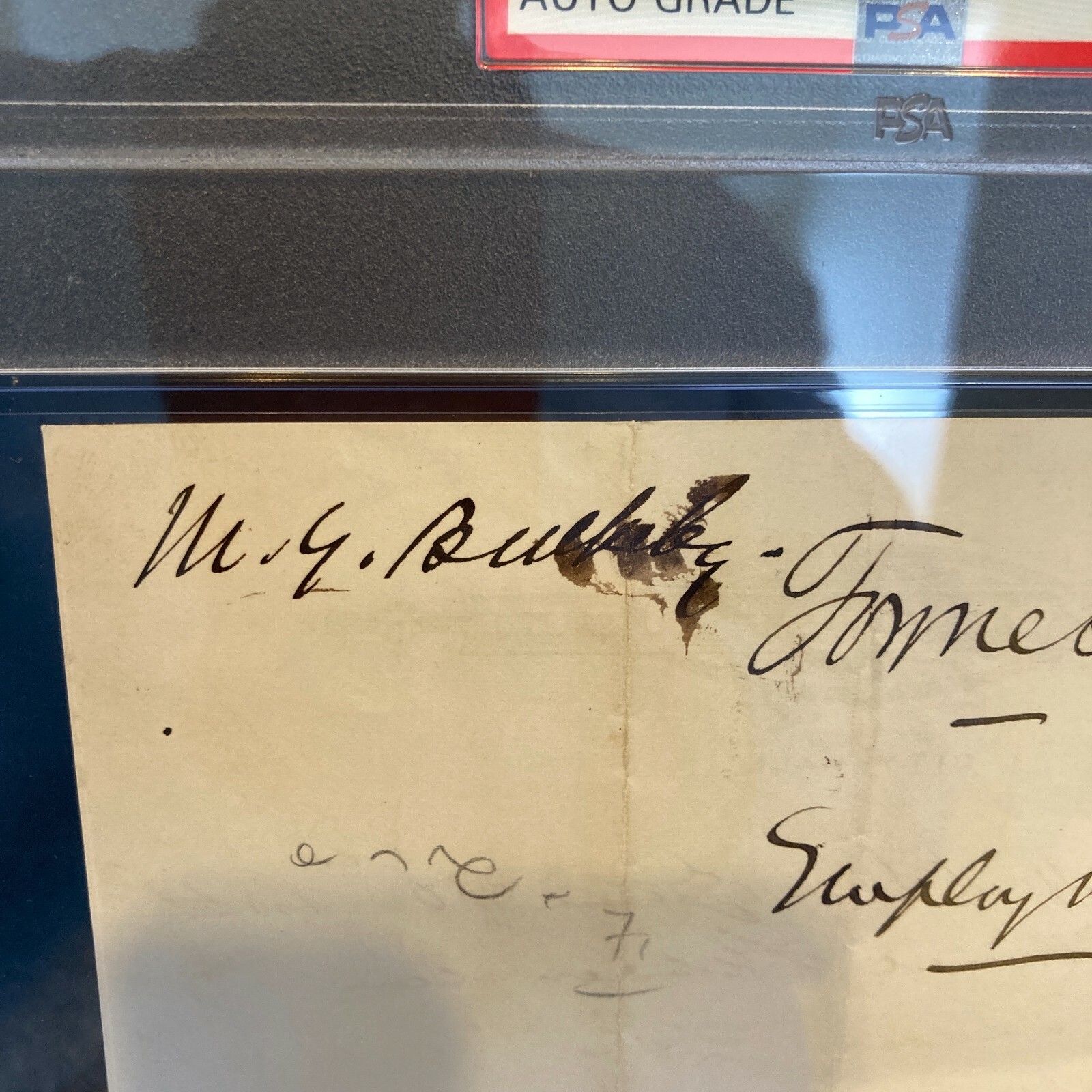 Morgan Bulkeley Twice Signed 1884 Handwritten Letter PSA DNA 8 Hall Of ...