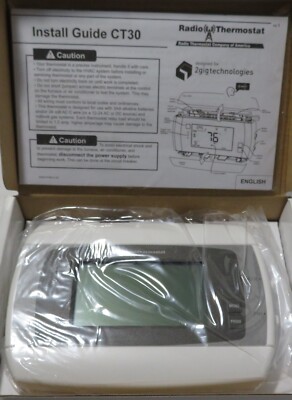 Radio Thermostat CT-30 Programmable LED Touch Screen Display Thermostat ...