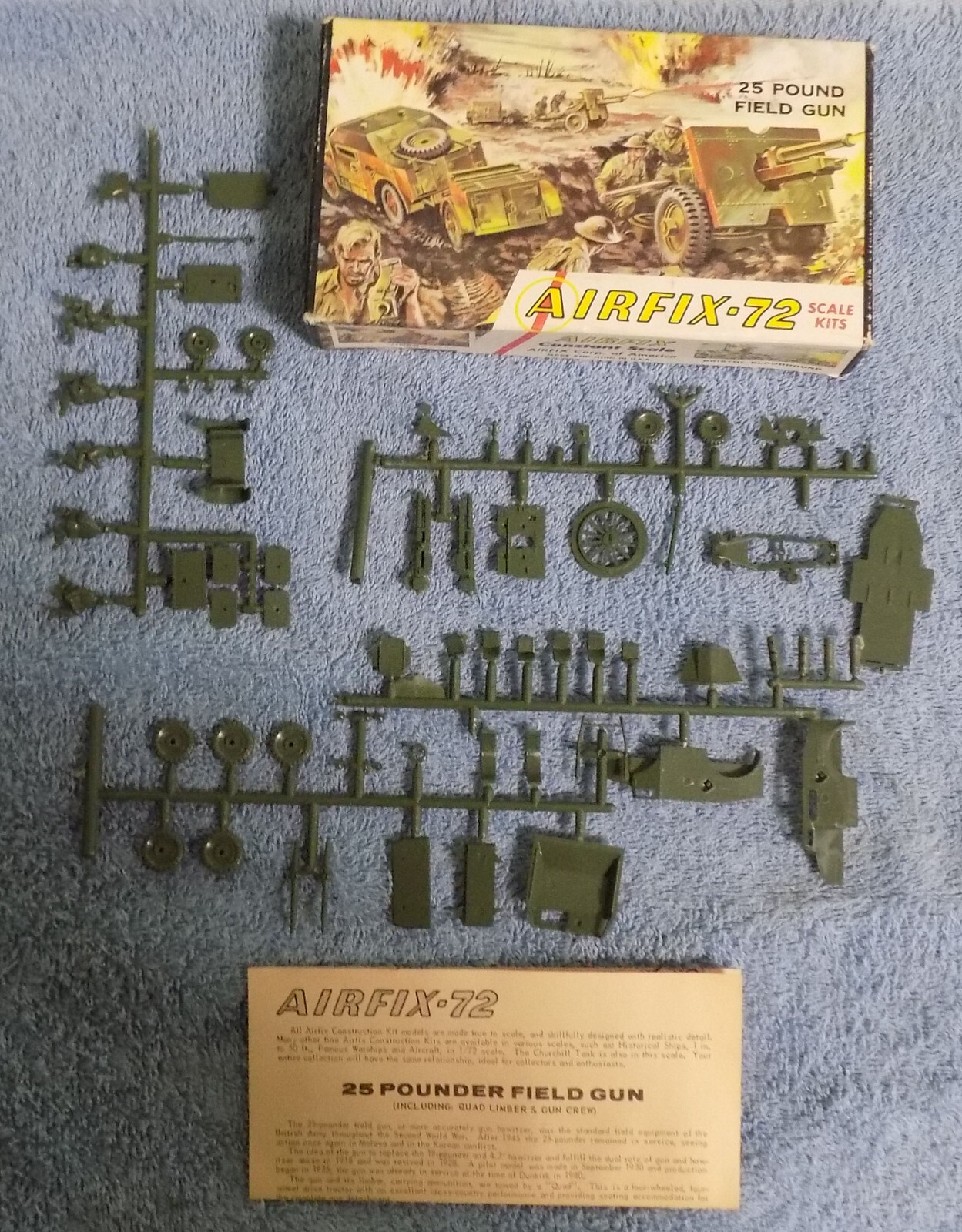Vintage 1963 Airfix Model No. M6-49 - 25 Pound Field Gun 1/72 scale M2 ...