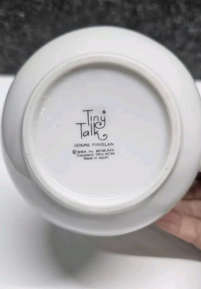 Tiny Talk Mini Porcelain Water Pitcher has Bunny w/ Thread Spinning ...