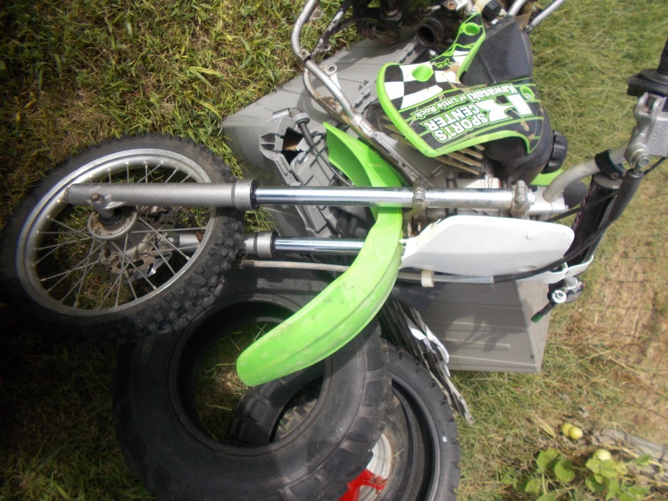KX65 Front Wheel forks 14" Rim Genuine OEM KAWASAKI RM65 KX 65 klx 110 ...