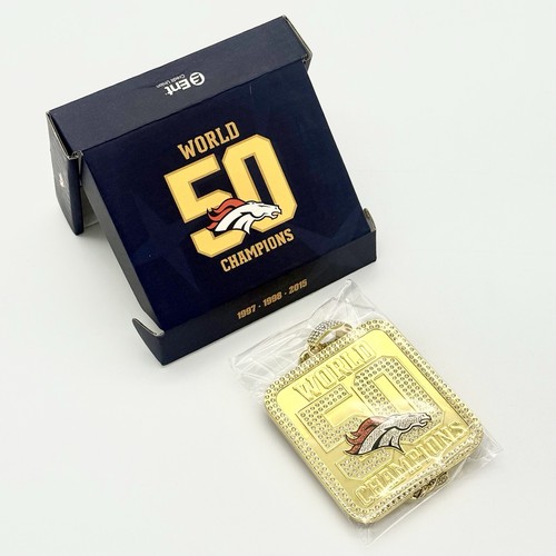 Denver Broncos Super Bowl 50 Anniversary Gold Chain Necklace | eBay