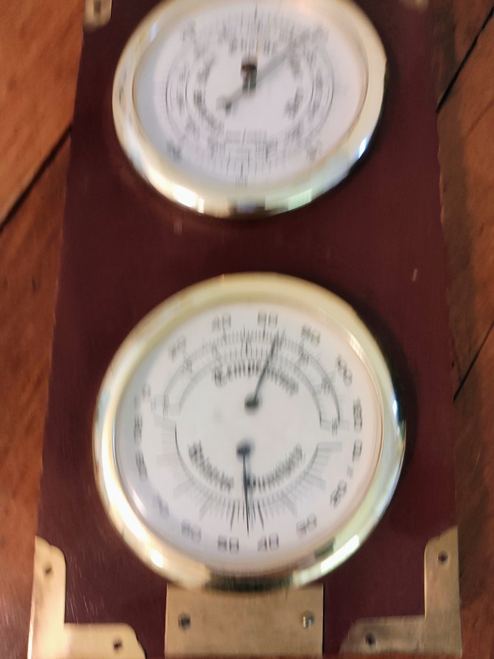 Jason Empire Dual Dial Barometer, Humidity, Temperature Weather Station ...