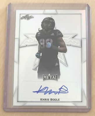 Khris Bogle 2019 Leaf Metal All-American Silver Logo Auto 16/25 Florida ...