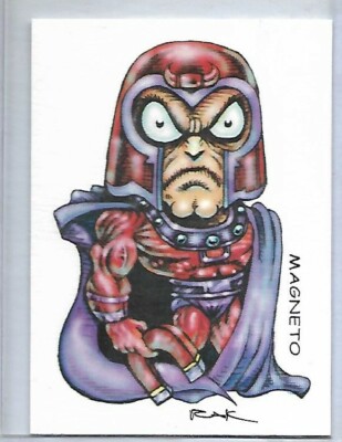 MAGNETO ** TRADING CARD ART SIGNED by RAK ** MARVEL X-MEN WOLVERINE ...