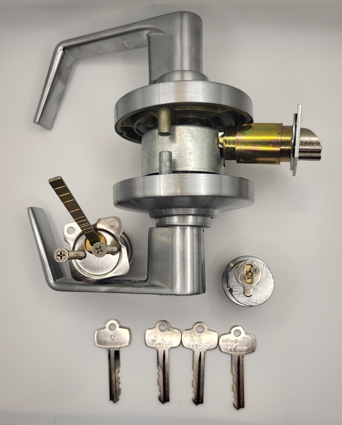 New SFIC Retail Lock Set With 1 Mortise 1 Rim 1 Store Room Lever Lock 4 ...