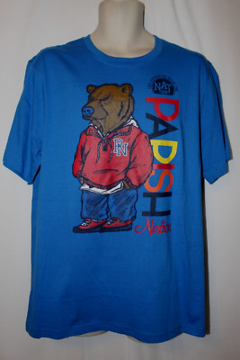 mens parish nation t-shirt L nwt attitude bear blue | eBay