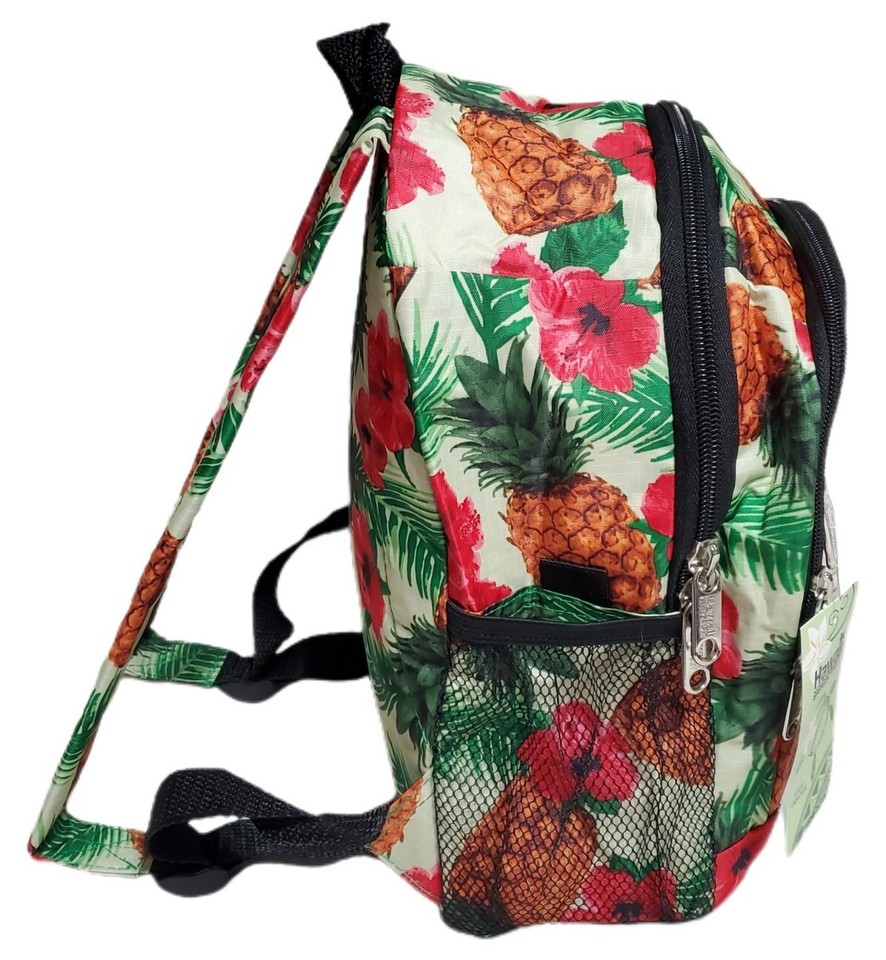NWT Hawaii Spirit Mini Backpack Pineapple Hibiscus Print Travel ...