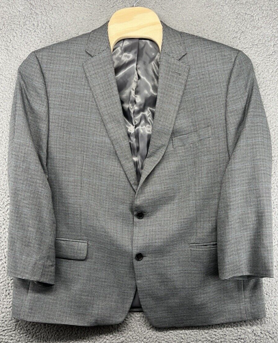 Lauren Ralph Lauren Gray Checkered Polyester Blend 48R Plaid Suit Sport ...