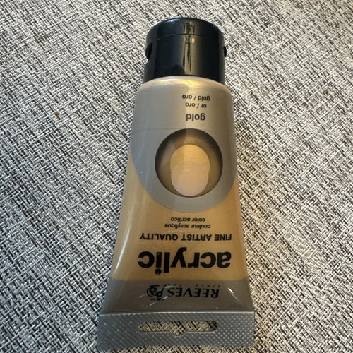 Reeves Acrylic Paint Tube Pigmented Strong Vibrant Solid Coverage 75mL Gold Open | eBay