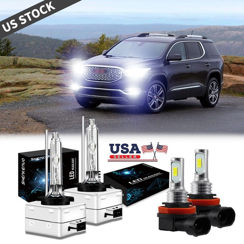 For GMC Acadia 2013-2017 2018 HID Headlight Fog Lights High&Low Beam ...