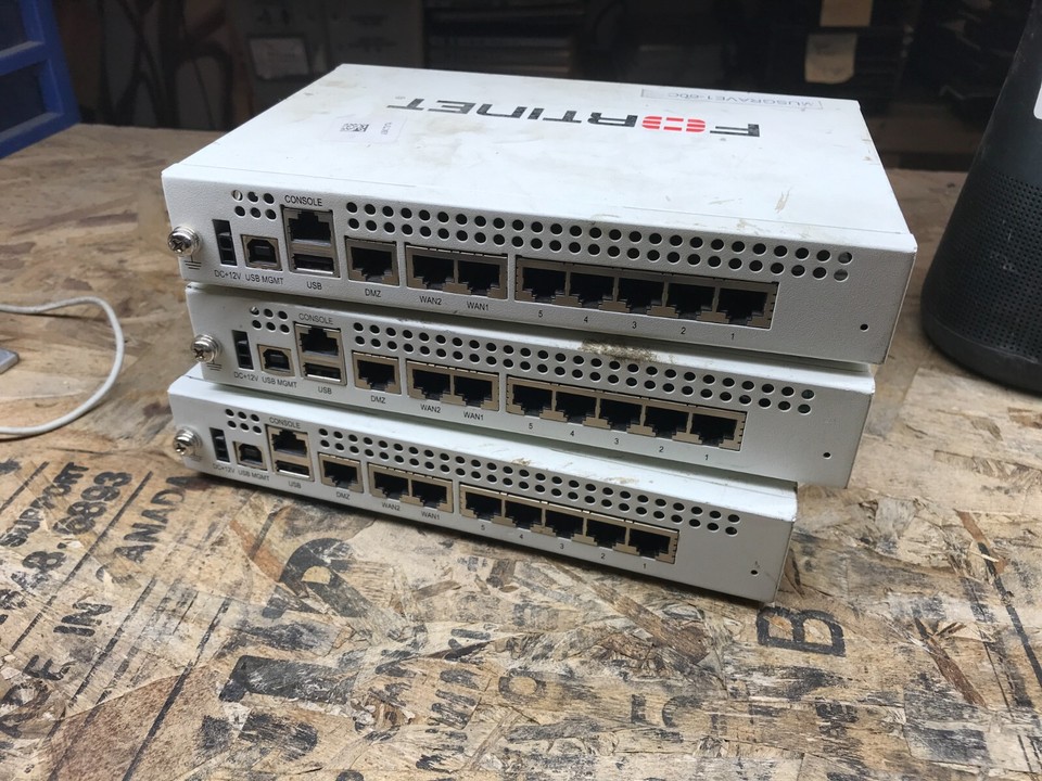 Lot of 3 Fortinet FortiGate 60C FG-60C Router Firewall Security ...