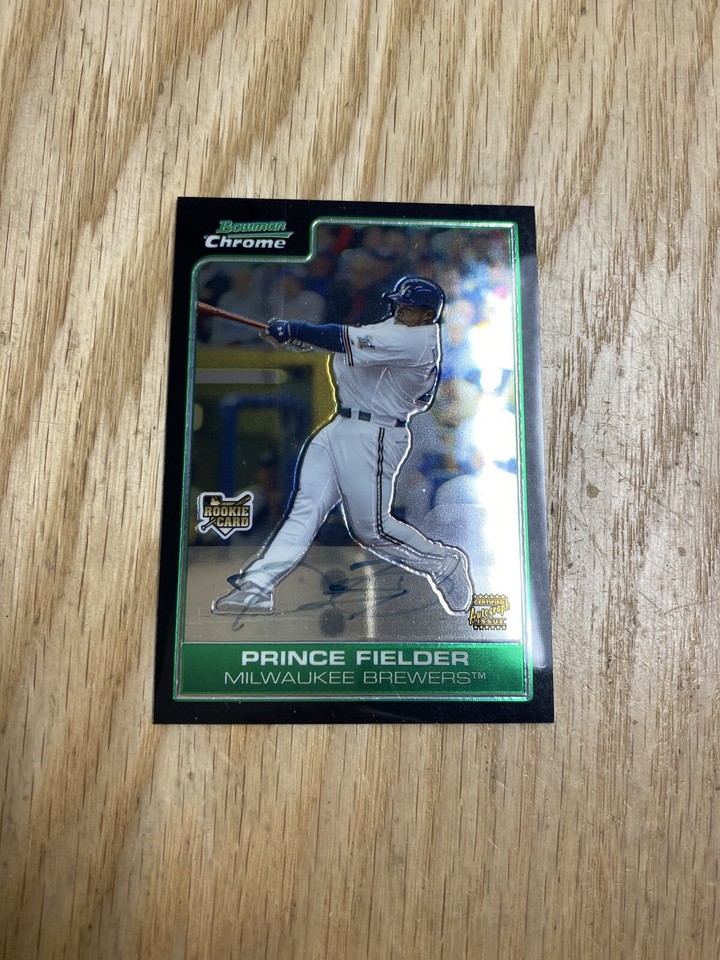 2006 Bowman Chrome Prince Fielder Milwaukee Brewers Rookie Autographed ...