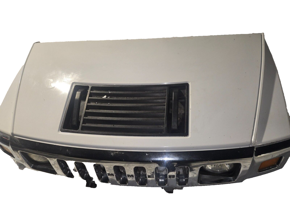 03 - 07 HUMMER H2 HOOD BONNET COVER PANEL White Grill headlights latch ...