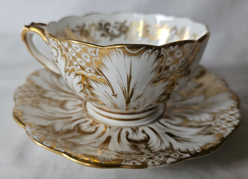 GORGEOUS ORNATE ENGLISH REGENCY TEA CUP & SAUCER, 19TH CENTURY | eBay
