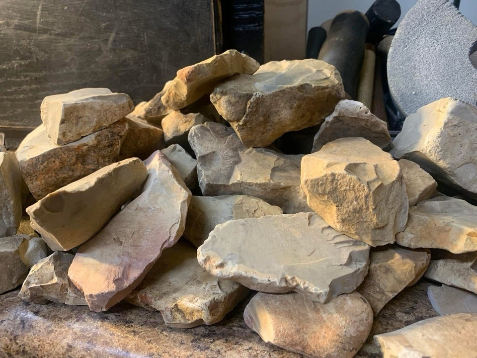 Bailey chert Flint camo flint Knapping Arrowhead Missouri Knap Material ...