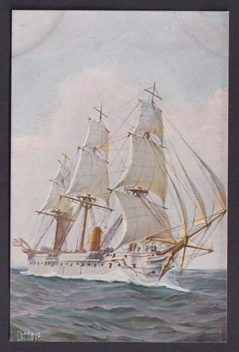 Vinatge postcard GERMANY Marine-Galerie Nr.39 - German training ship ...