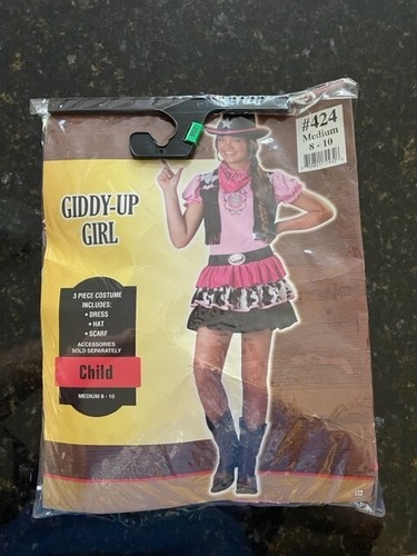 Giddy-up Girl Cowgirl Halloween Costume Child Medium 8-10 | eBay
