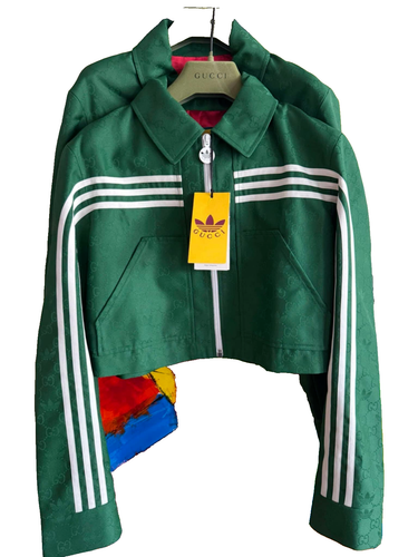 100% Authentic Gucci Adidas Collab Green Jacket 650-011925 | eBay
