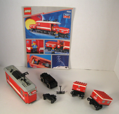 Lego # 4551 Crocodile Locomotive: Engine, 2 Cars, Mini Figure - Partial ...
