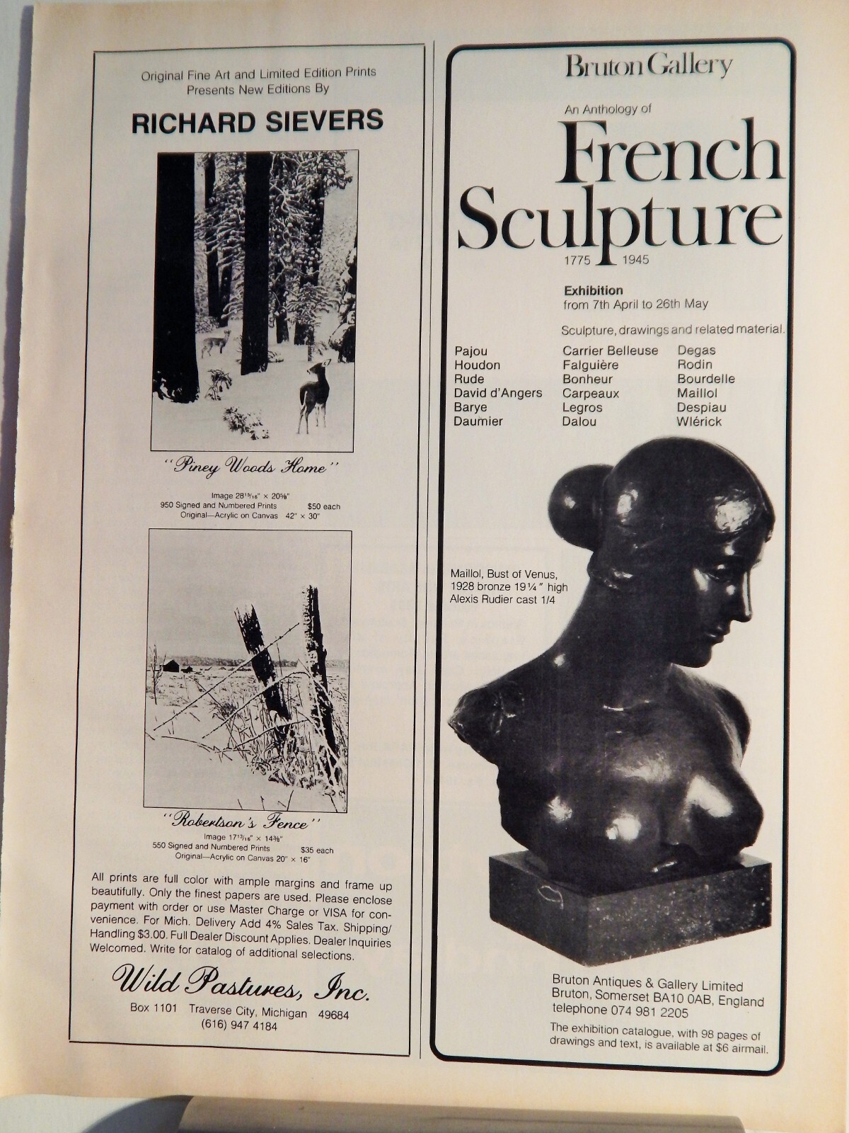 RICHARD SIEVERS ART PIECE VTG ORIG 1979 ADVERTISEMENT | eBay