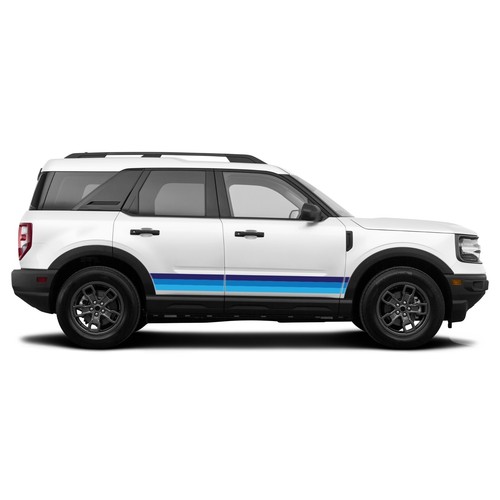 Blue Retro stripe kit Decal Graphic for Ford Bronco Sport Sticker 2021 ...