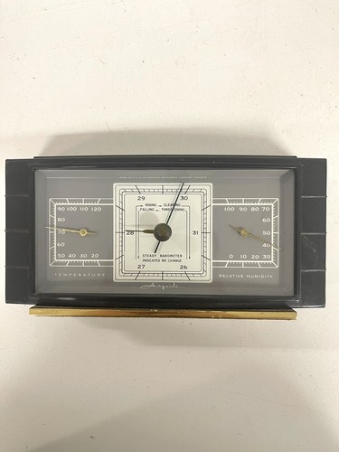VTG U.S. Airguide Barometer Thermometer Desktop Weather Station | eBay