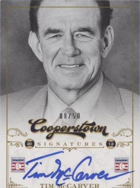 2012 Panini Cooperstown - Cooperstown Signatures #FFA-TIM Tim McCarver ...