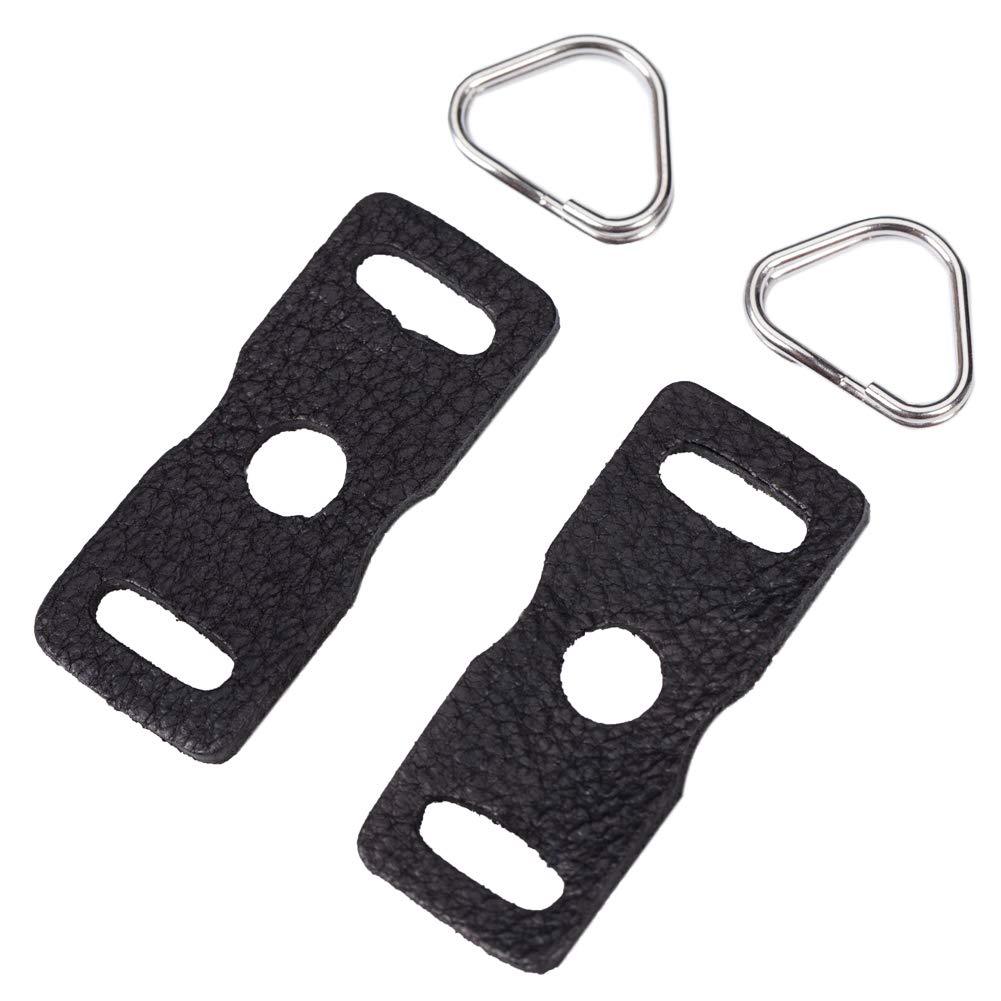 1 Pair Camera Strap Metal Ring Triangle Hook+Leather Cover for Canon ...