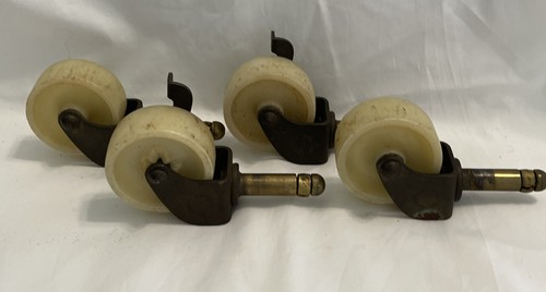 (4) Vintage Noelting Faultless 2” Swivel Caster Wheels Stem Berrings ...