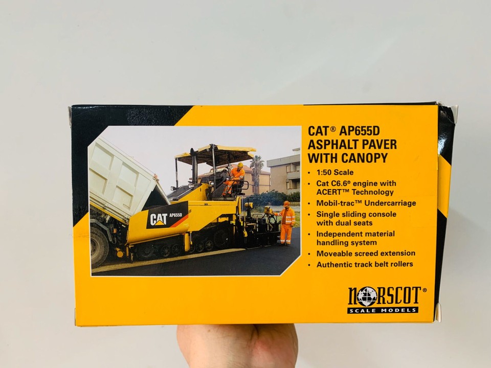 Norscot Caterpillar Cat AP655D Asphalt Paver With Canopy 1:50 DieCast ...
