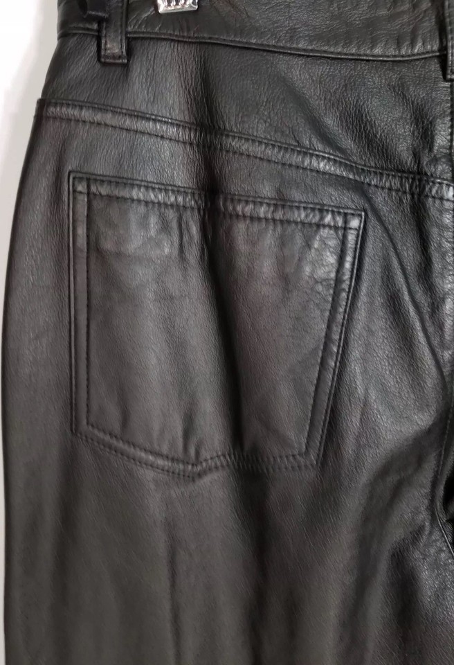Boston Proper 6 Pant Genuine Leather Moto Rare NWT Pockets Biker Rock ...