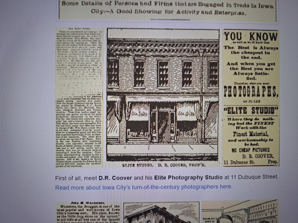 Antique Photography c1860 Iowa City Iowa Rad Coover Photgrapher Elite ...
