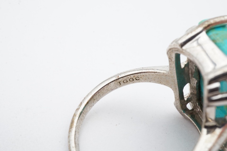 Vintage Sterling Silver 925 Turquoise Ring Size 8 | eBay