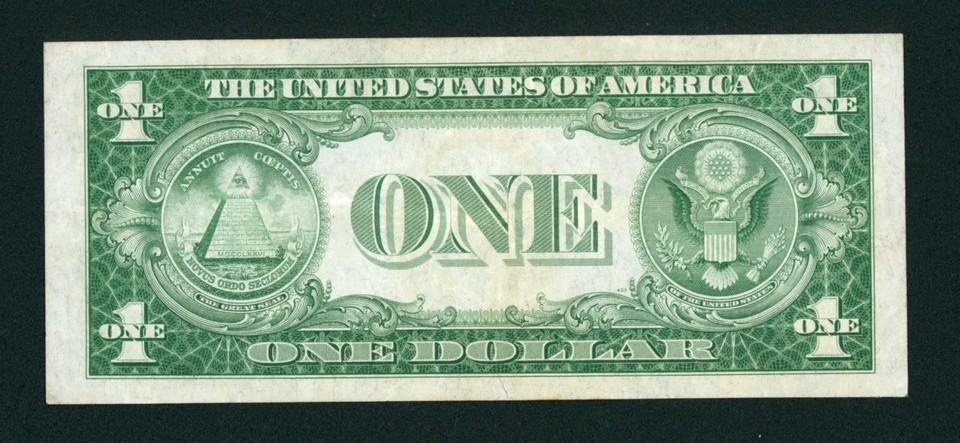 (RARE - QUAD DOUBLE) Fr.#1607 $1 1935 ((DOUBLE DATED)) Silver ...