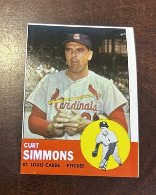 1963 Topps Baseball Set-Break # 22 Curt Simmons NR-MINT | eBay